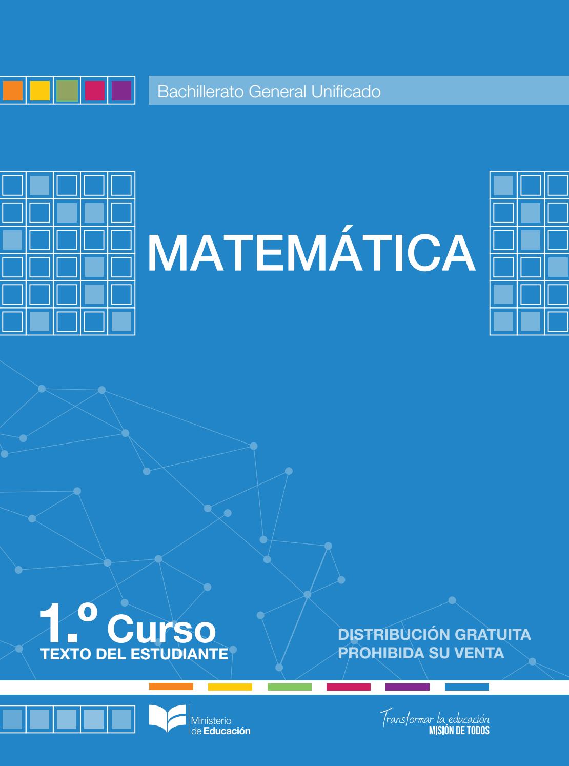 📚 Libro de Matemáticas 1 BGU (Descargar PDF 2026)